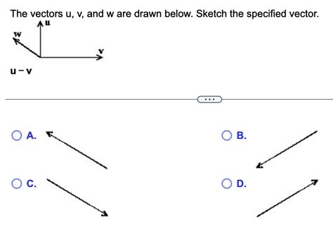 Solved The Vectors U V And W Are Drawn Below Sketch The Chegg