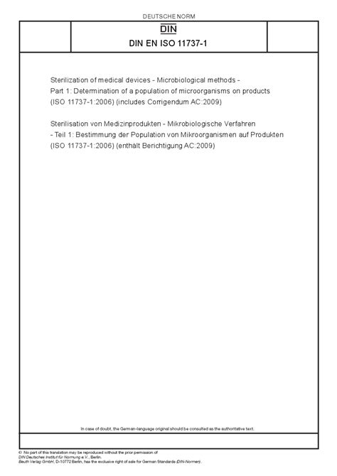 Din En Iso 11737 1