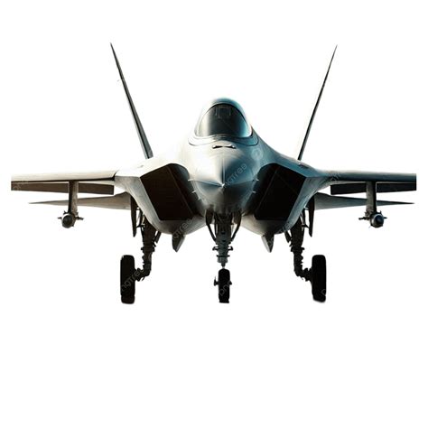 An F 22 Raptor Fighter Jet On A Black Background With Landing Gear Down