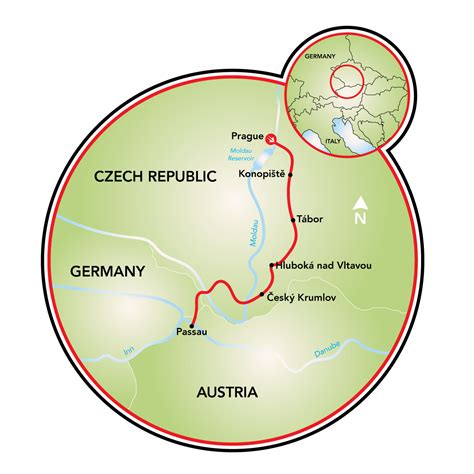 Prague To Passau Map Passau Prague Cesky Krumlov