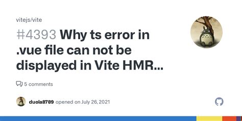 Why Ts Error In Vue File Can Not Be Displayed In Vite Hmr Overlay
