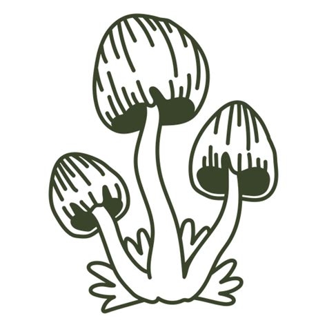 Design Mit Drei Grünen Pilzen Png Und Svg Design Für T Shirts
