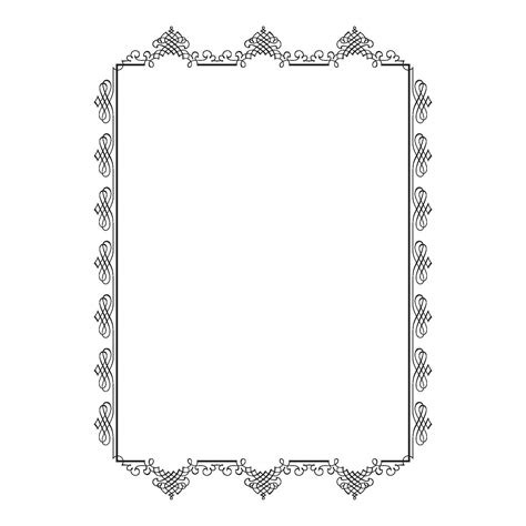 Vintage Forged Floral Classic Calligraphic Retro Vignette Scroll Frames