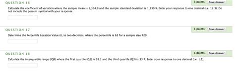Solved Calculate The Coefficient Of Variation Where The Chegg