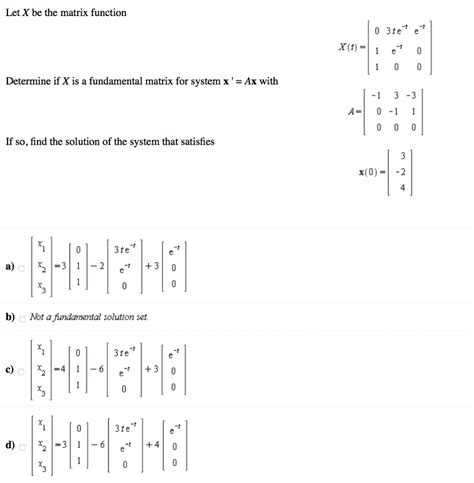 solved given the linear differential system x ax with 14