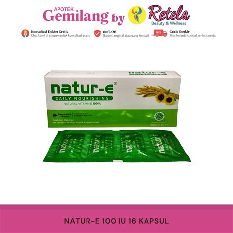 Jual Natur E 100 Iu 16 Kapsul Shopee Indonesia