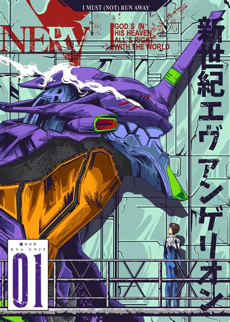 Neon Genesis Evangelion Evangelion Unit 01 Poster Poster Evangelion