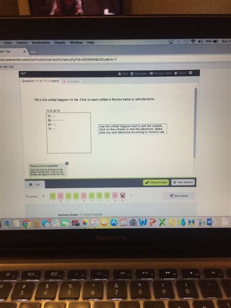 Solved Fill In The Orbital Diagram For Ne Click On Each Chegg