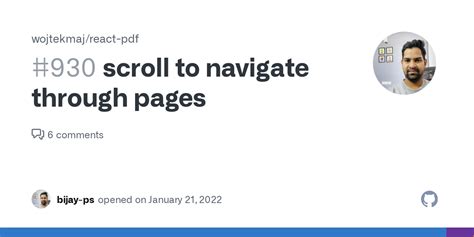 Scroll To Navigate Through Pages Issue Wojtekmaj React Pdf GitHub