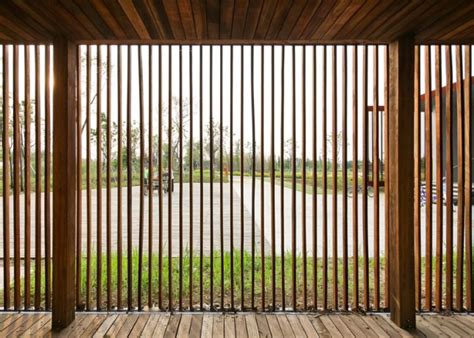 Red Mesh Shades Farm Visitor Centre In China By Vector Architects
