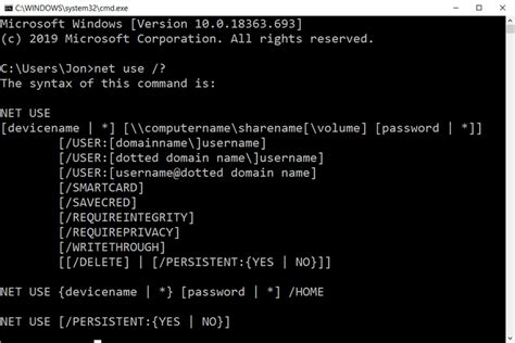 How To Use The Net Use Command In Windows