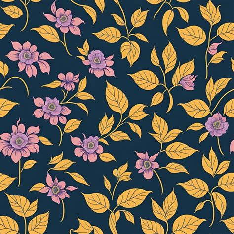 Premium Ai Image Flower Seamless Patterns