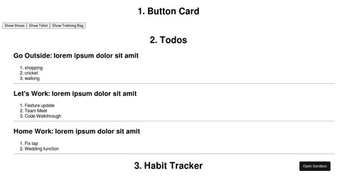 Solutions Codesandbox