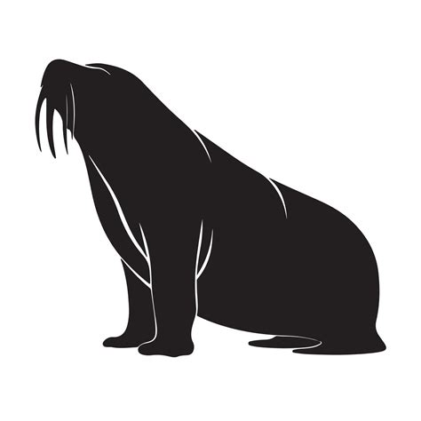 Walrus Silhouette Vector 29193102 Vector Art At Vecteezy