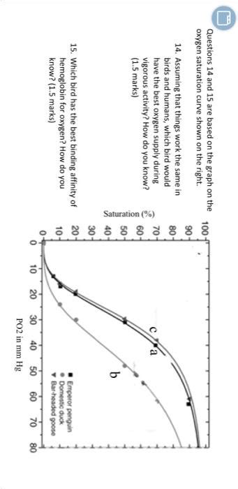 Solved Oxygen Saturation Curve Shown On The Right 14