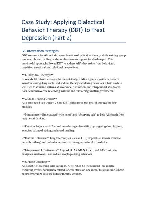 Dbt Case Study Complete Expanded 20 Pages Pdf Dialectical Behavior