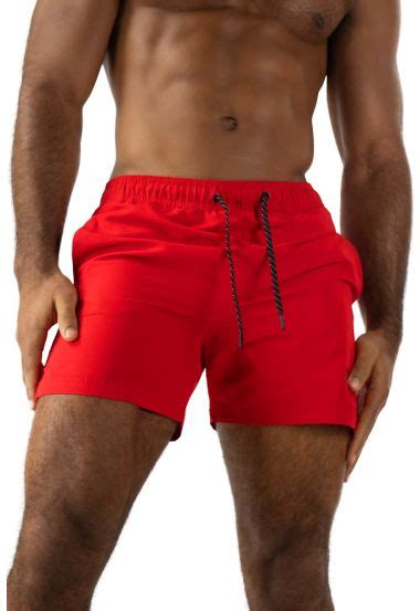Deep Red Swim Shorts Men Jack And Jones Swimwear