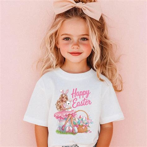 Easter Bunny Girl Png Pink Basket Digital Download Cute Pink Easter