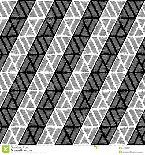Design Seamless Monochrome Triangle Pattern Stock Vector Illustration