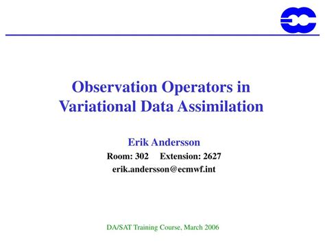 Ppt Observation Operators In Variational Data Assimilation Powerpoint Presentation Id5184926