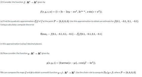 2 consider the function f r → rº given by