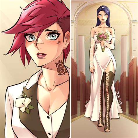 Caitlyn And Vi League Of Legends Drawn By Taltlo Danbooru