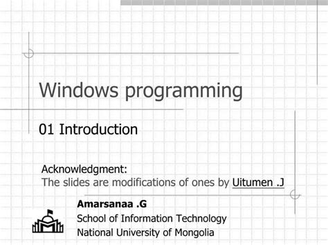 Ppt Windows Programming Powerpoint Presentation Free Download Id