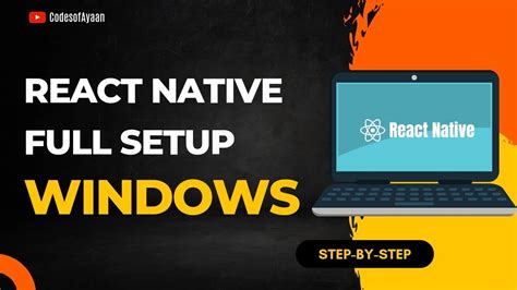 🔴react Native Setup For Windows For Beginners Youtube
