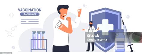 붕대 암 백신 개념 청소년 건강 관리 필수 예방 캠페인 유일 코로나 바이러스 예방 예방 예방 접종 주저 보호 부터 질병 플랫 고립 된 일러스트 랜딩 페이지 모형 남자에 대한