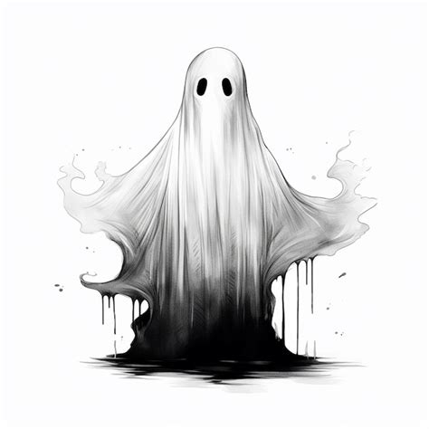 Premium Ai Image Flat Halloween Ghost Artwork