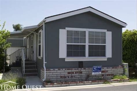 Mobile Home Dark Gray Exterior Color With White Trims Mobile Home