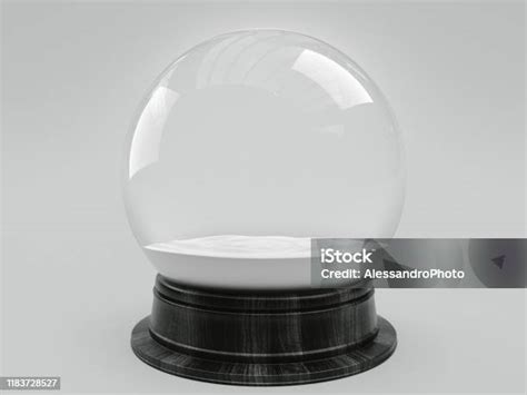 눈과 크리스마스 트리 내부 아름 다운 눈 공 또는 스노우 글로브 3d 렌더링 스노우 글러브에 대한 스톡 사진 및 기타 이미지 스노우 글러브 0명 비어 있음 Istock