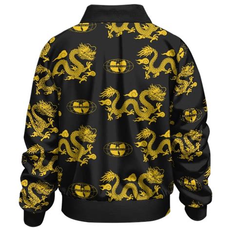 Dope Wu Tang Clan Dragon Logo Pattern Bomber Jacket