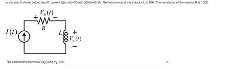 in the circuit shown below the ac current i t ﻿is