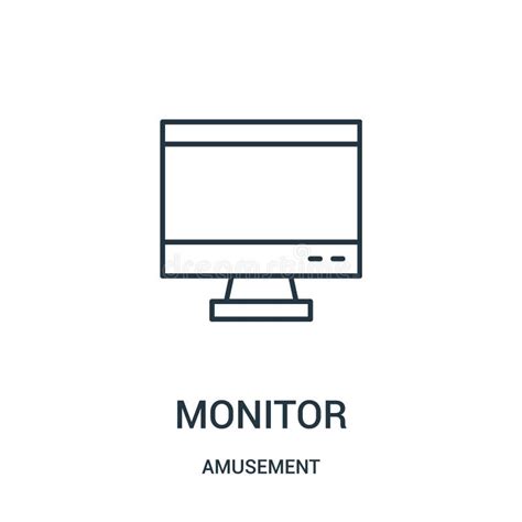 Monitor Icon Vector From Amusement Collection Thin Line Monitor