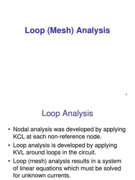 Loop Mesh Analysis Download Free Pdf Electrical Circuits Teaching