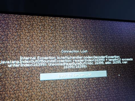 Got This Error Does Anyone Know What This Means Rminecraft