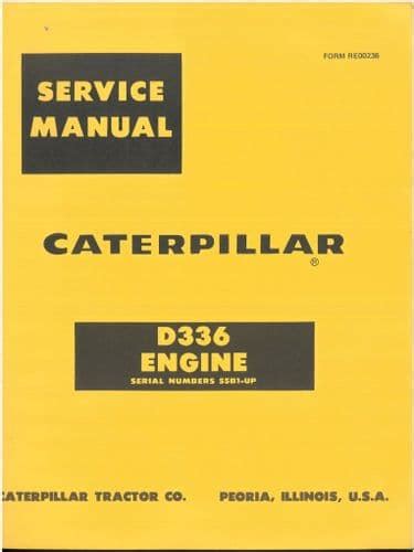 Caterpillar Cat Engine D336 Workshop Service Manual
