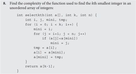 Solved Find The Complexity Of The Function Used To Find The