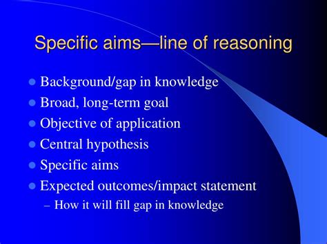 Ppt Writing Grant Application—specific Aims Powerpoint Presentation Id 519361