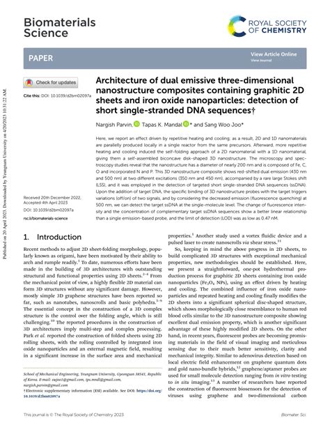 Pdf Architecture Of Dual Emissive Three Dimensional Nanostructure