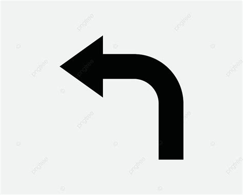Turn Left Arrow Icon Pointer Way Orientation Vector Pointer Way Turn Left Arrow Icon Pointer Way Orientation Vector Pointer Way
