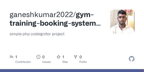 Gym Training Booking System Using Php And Mysql Index Php At Main Ganeshkumar Gym Training