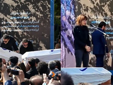 دختر مهرجویی و محمدی‌فر در مراسم خاک‌سپاری والدینش قاتلان میان ما