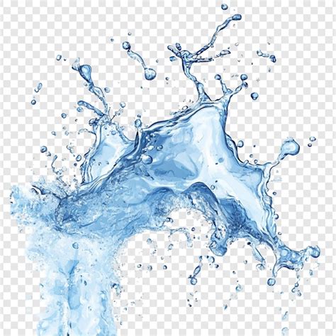 놀라운 물 스플래시 일러스트레이션 무료 Psd 파일