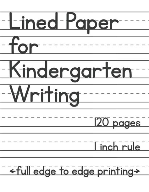 Large Lined Paper For Kindergarten