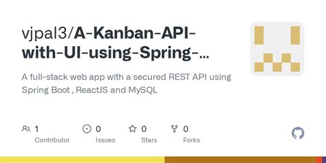 Github Vjpal3a Kanban Api With Ui Using Spring Boot Reactjs A Full