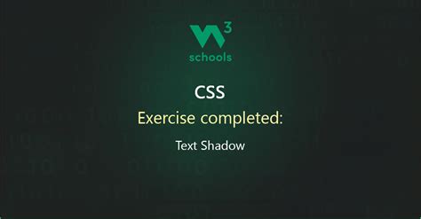 Completed Exercise CSS Text Shadow