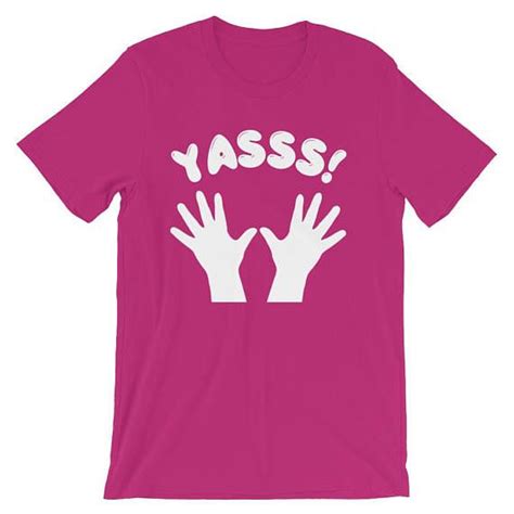 Yasss Emoji Hands Up Short Sleeve Unisex Top T Shirt Tee T Shirt This