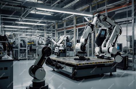 Premium Photo Industrial Automation With Robotic Arms